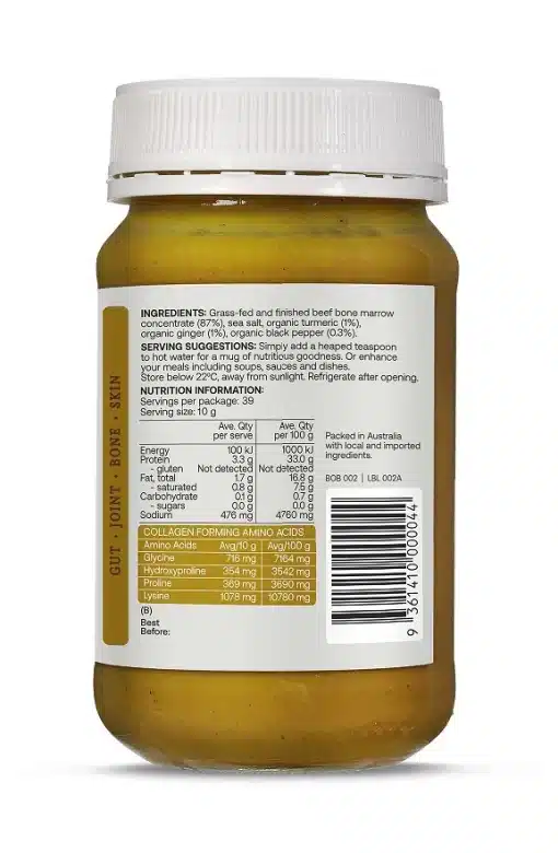 Beef Bone Broth Tumeric & Ginger 390g Best Of The Bone - Greensmith Grocers