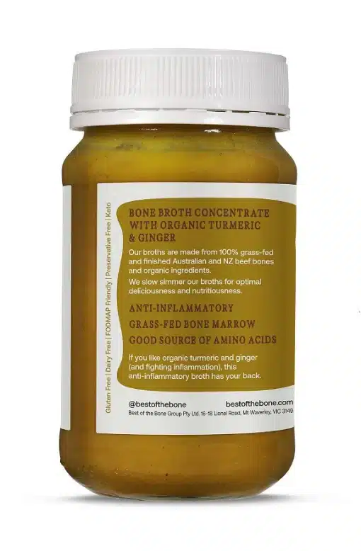 Beef Bone Broth Tumeric & Ginger 390g Best Of The Bone - Greensmith Grocers