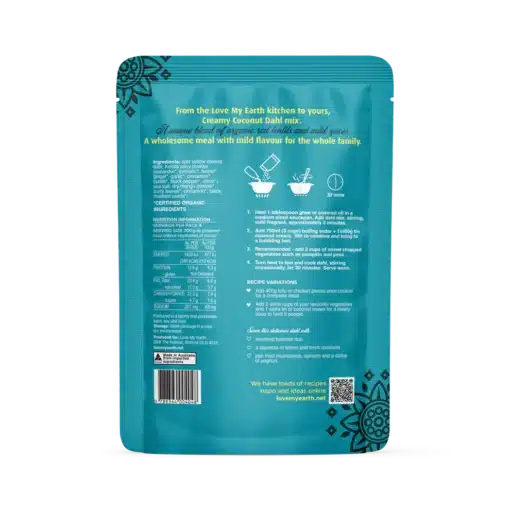 Creamy Coconut Dahl Mix 200g Love My Earth